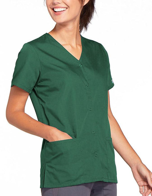 Shop Cherokee Workwear 4770 Women's 26.5 Inch Snap Front Scrub Top