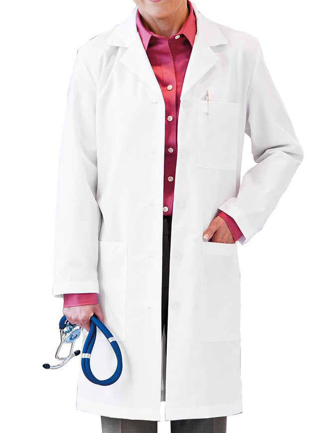 Shop Meta 15113 Women's 37 Inch Notched Collar Long Lab Coat