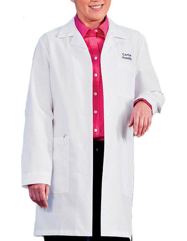 White Swan Meta 6150 Women 35 Inch Four Pocket Medical Lab Coat
